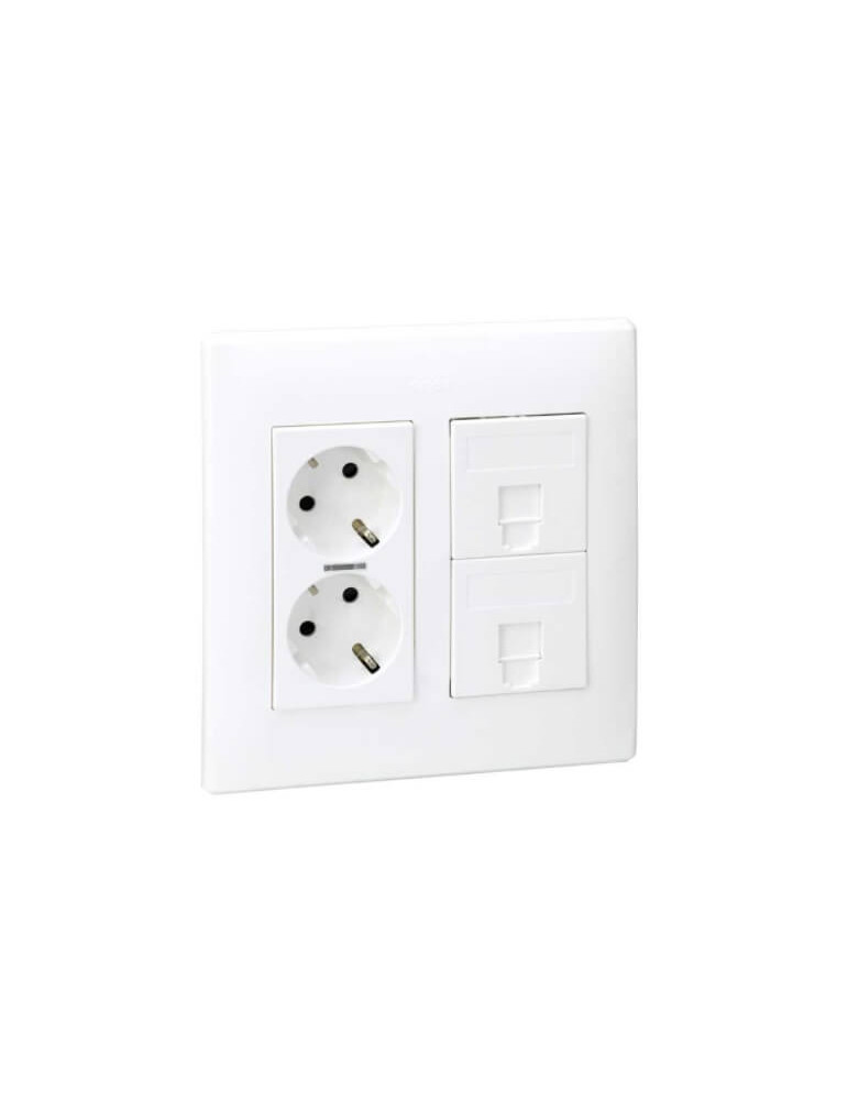 Kit 2 enchufes y 2 RJ | Interruptores SIMON | Tienda iluminación